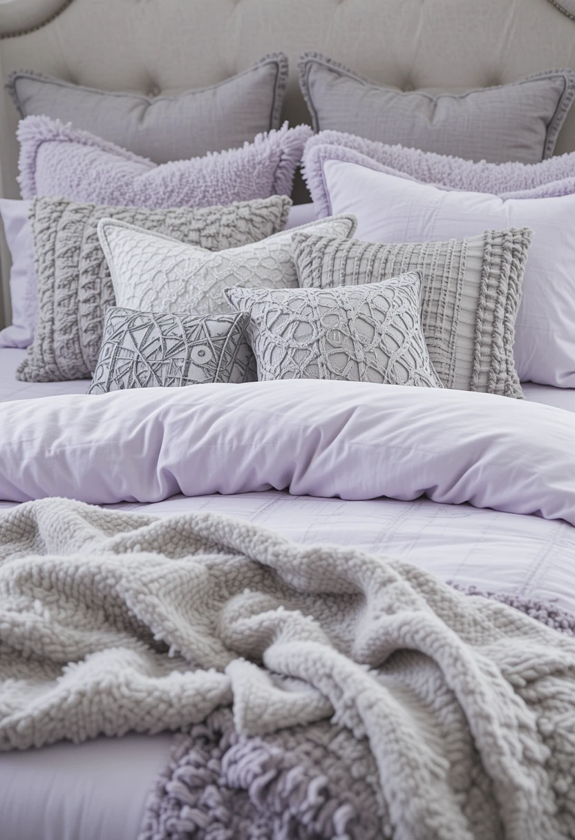 17 Soft Lavender and Gray Bedroom Ideas for a Relaxing Space - Cozy ...