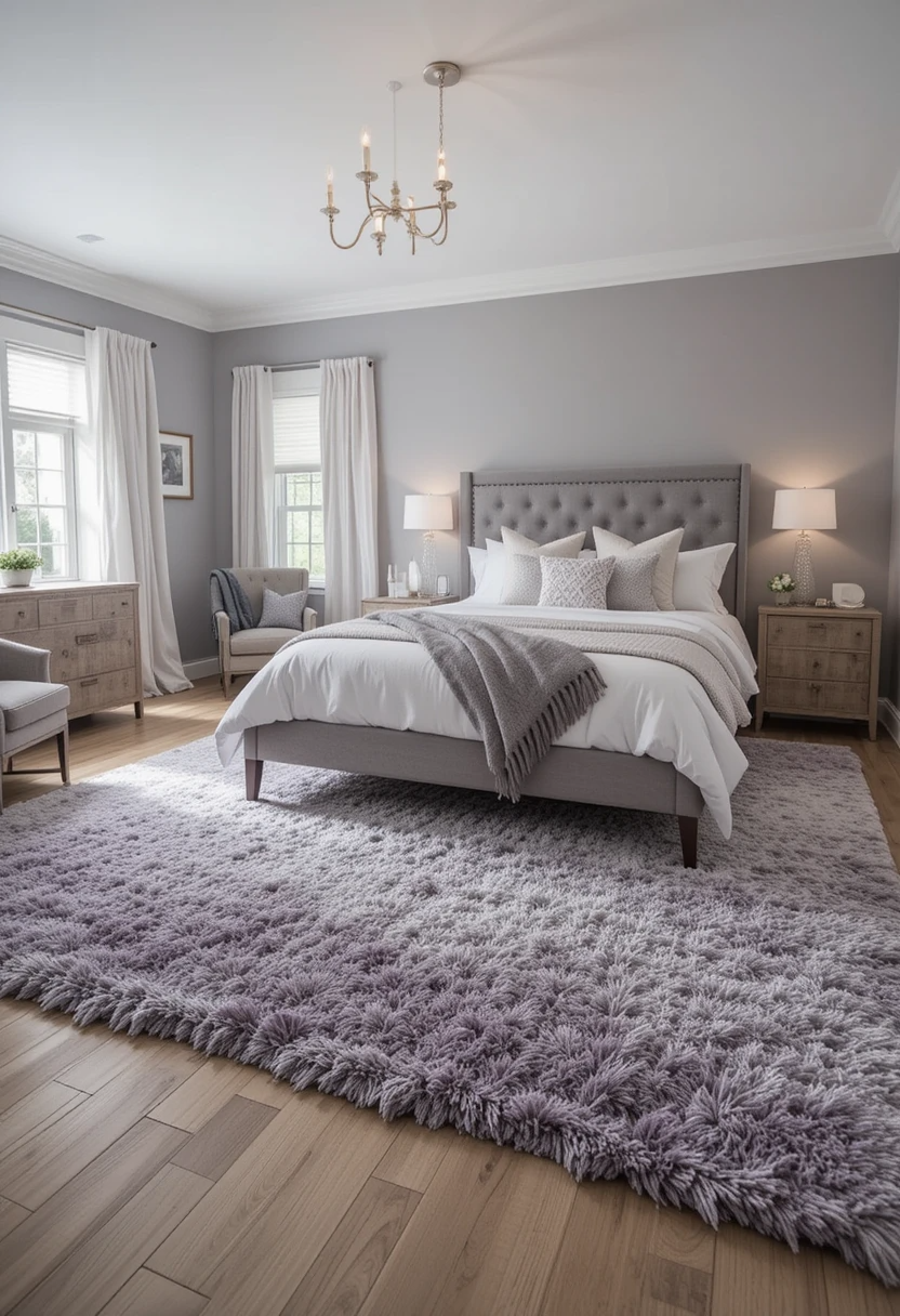 17 Soft Lavender and Gray Bedroom Ideas for a Relaxing Space - Cozy ...