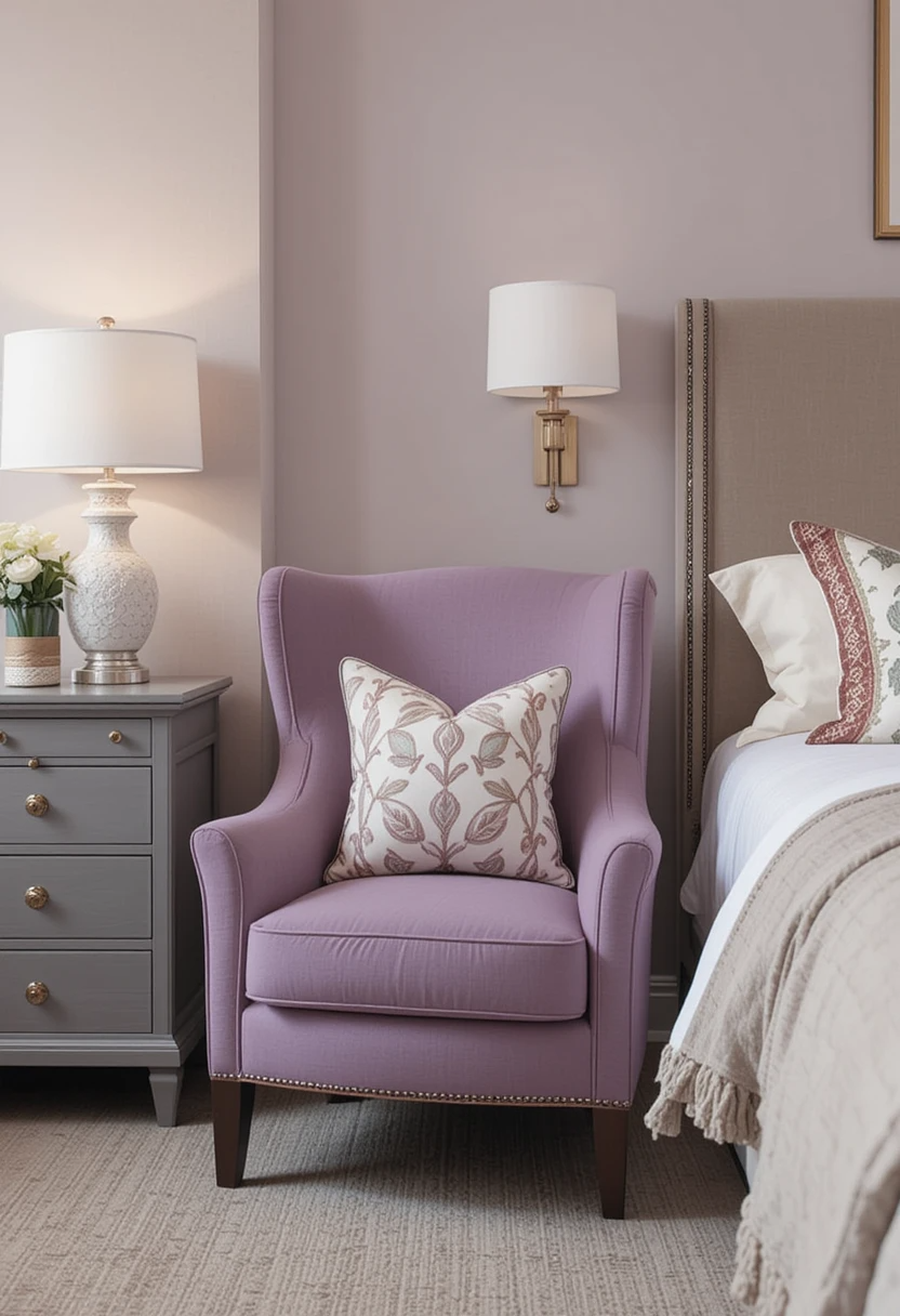 17 Soft Lavender and Gray Bedroom Ideas for a Relaxing Space - Cozy ...