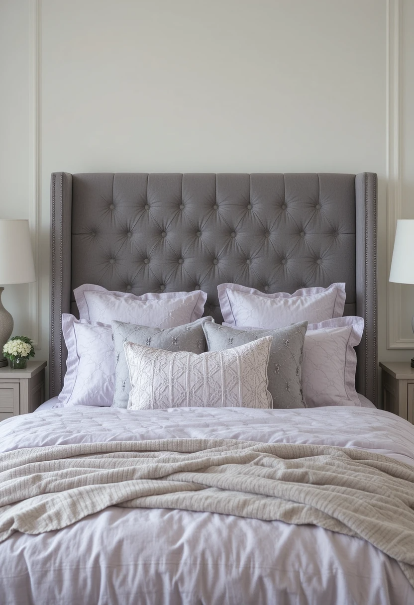 17 Soft Lavender and Gray Bedroom Ideas for a Relaxing Space - Cozy ...