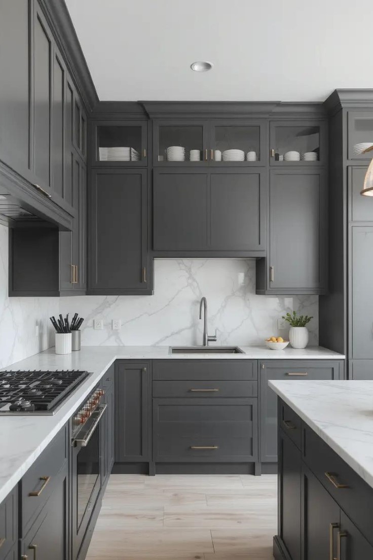 15 Dark Gray Kitchen Ideas for a Bold and Elegant Look - Cozy Corner At ...