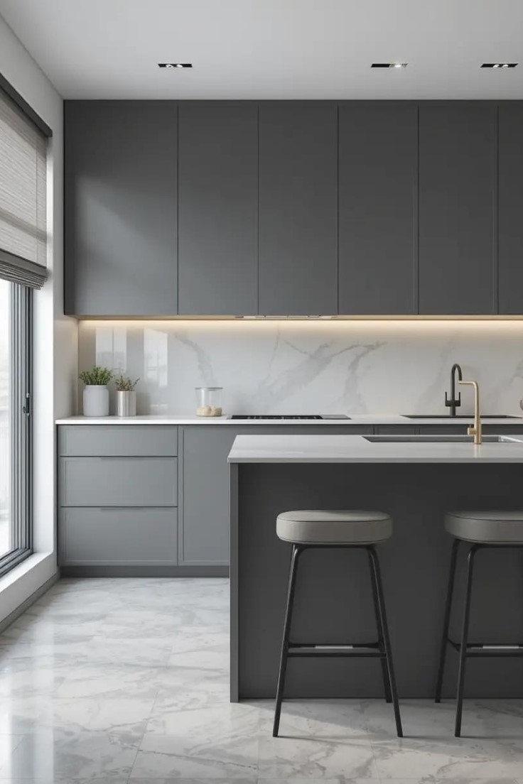 15 Gray Kitchen Ideas That Feel Sleek and Sophisticated - Cozy Corner ...