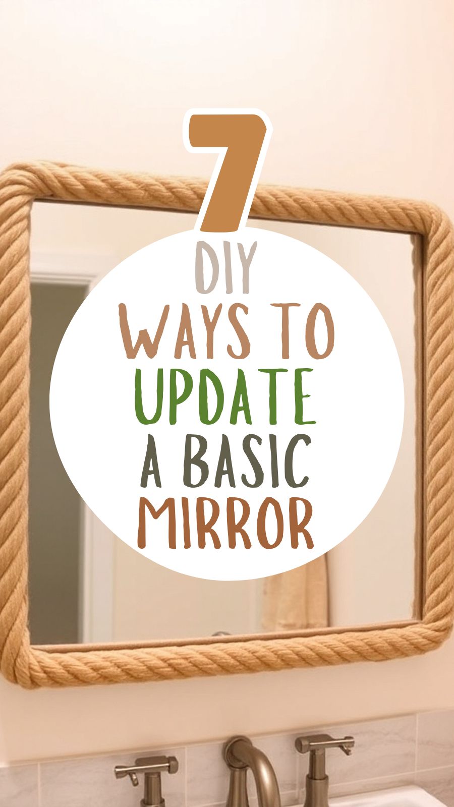 7 DIY Ways to Update a Basic Mirror - Cozy Corner At Home