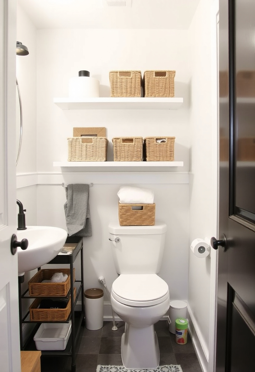 Clever Ways to Hide Bathroom Clutter Without Cabinets - Cozy Corner At Home